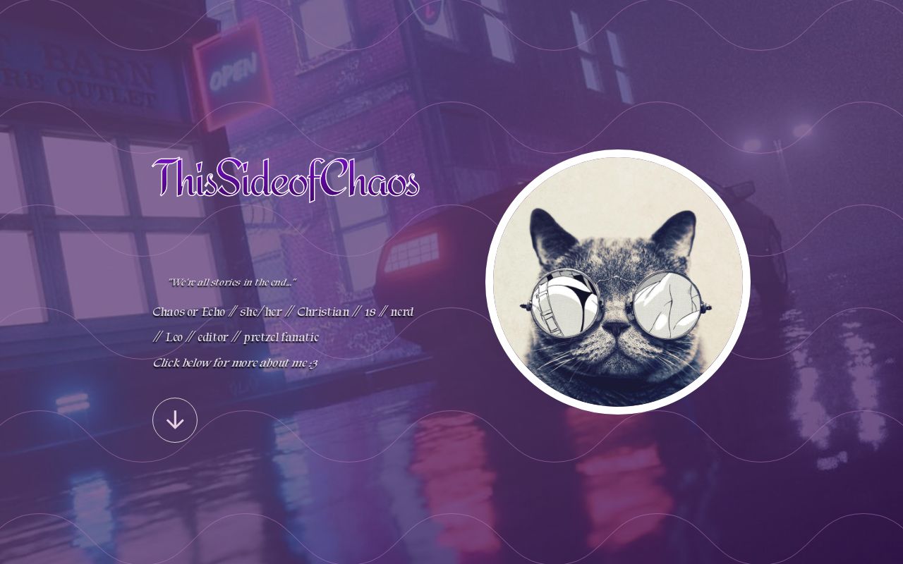 Chaos' Synthwave Aesthetic Bio